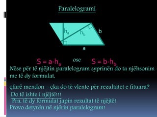 Syprina e paralelogramit | PPTX