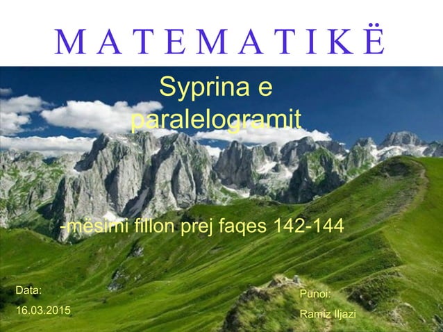 Syprina e paralelogramit | PPT
