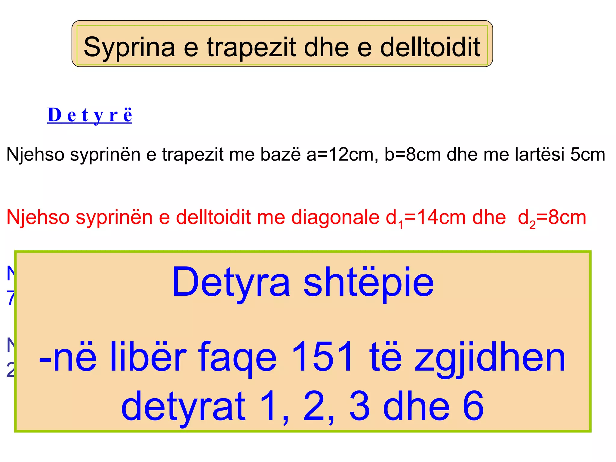 Syprina e trapezit dhe e delltoidit | PPT
