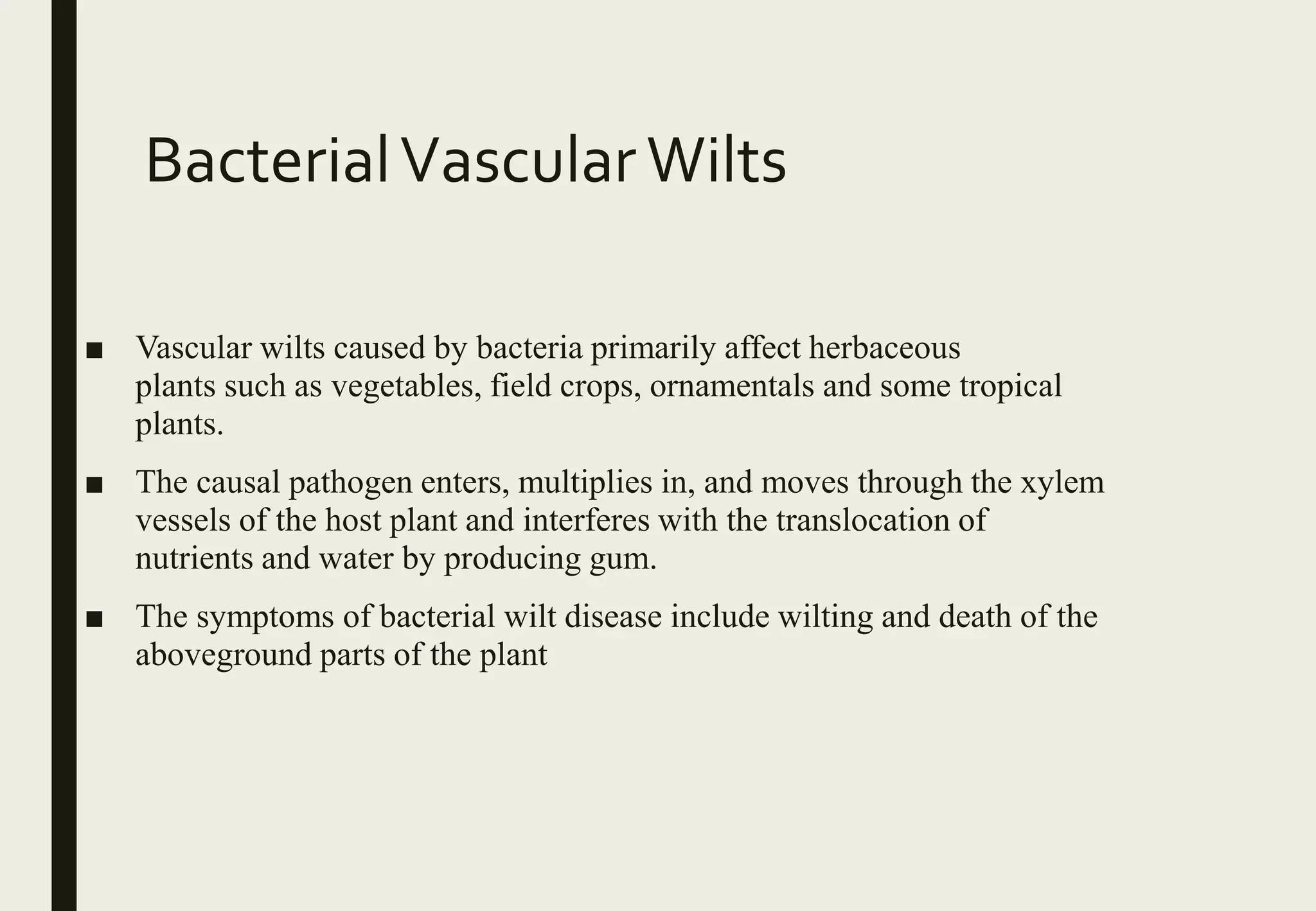 Symptoms of Plant Pathogenic bacteria | PPTX