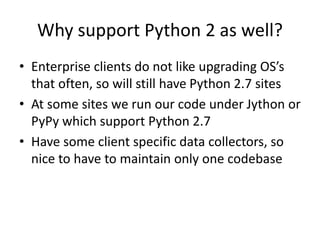 Porting a legacy app to python 3 | PPTX | Operating Systems | Computer Software and Applications