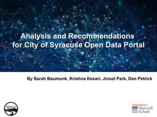 Syracuse open data presentation | PDF