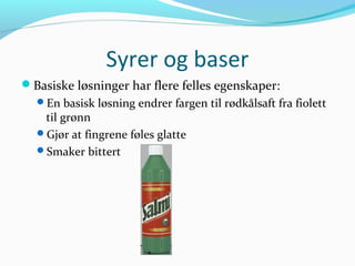 Syrer og baser | PPT