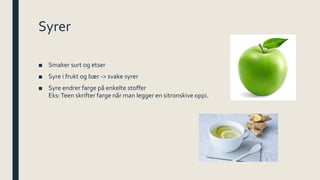 Syrer og baser | PPTX