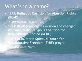 SYRF/RCRC Overview | PPT