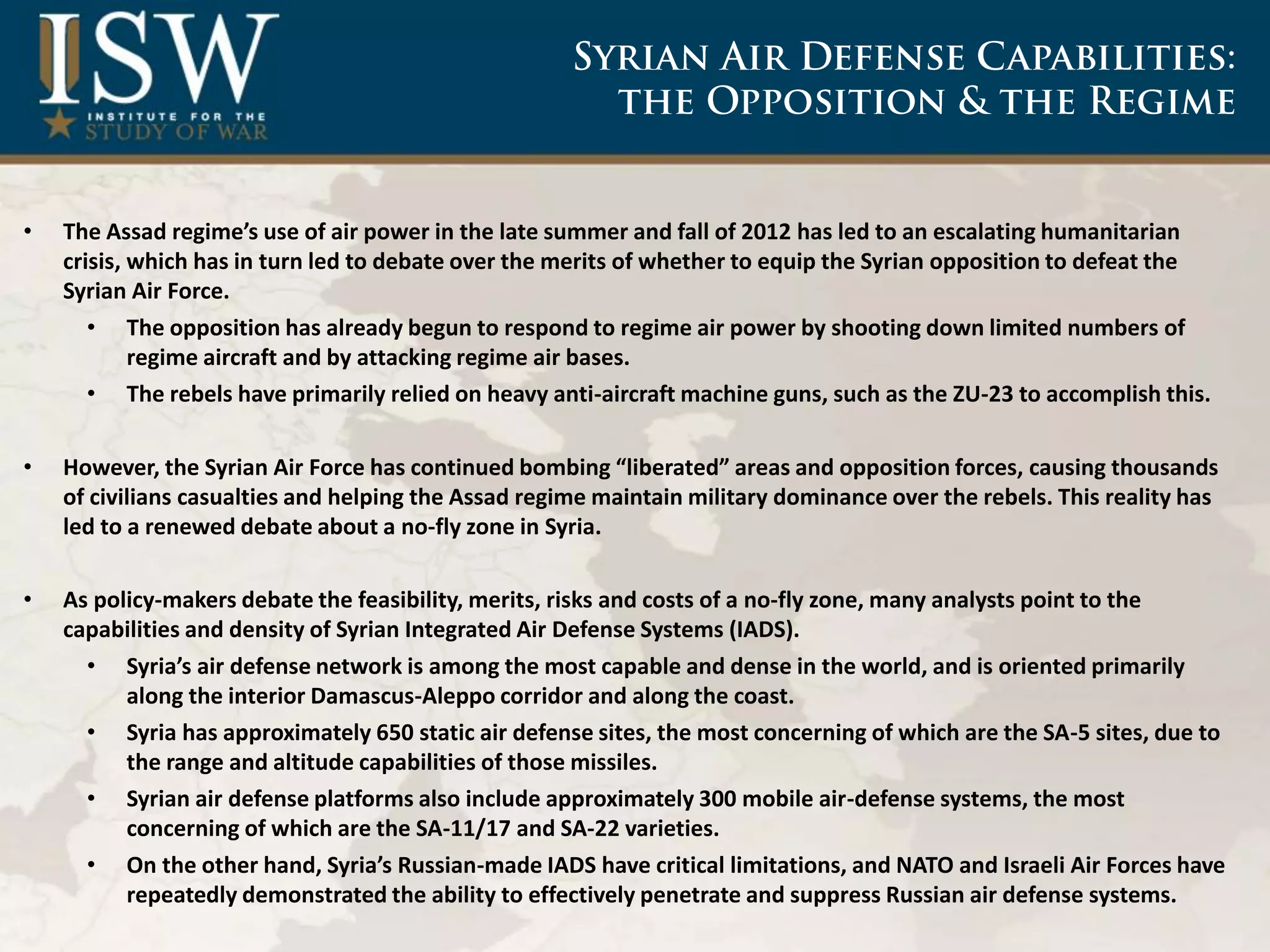 Syrian Air Force & Air Defense Overview | PDF