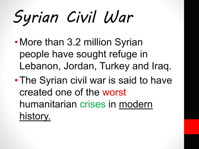 Syrian Civil War - History and Background | PPTX