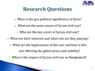 Syrian civil war: Impact on Global Peace and Stability | PPTX