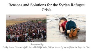 Syrian refugee crisis globally:Presentation.pptx