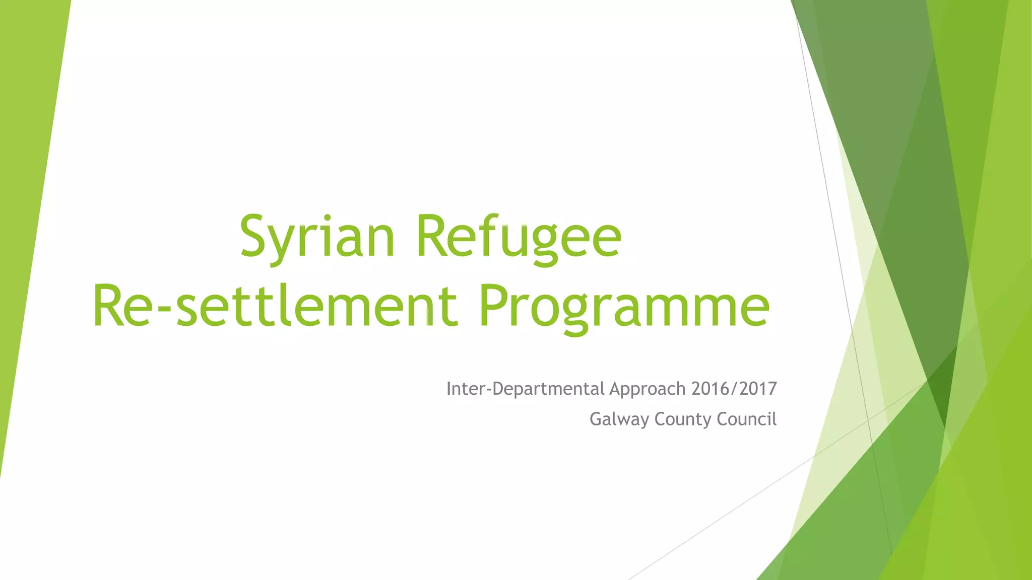 The Syrian refugee re settlement program -Elizabeth Keane-Kelly | PPT