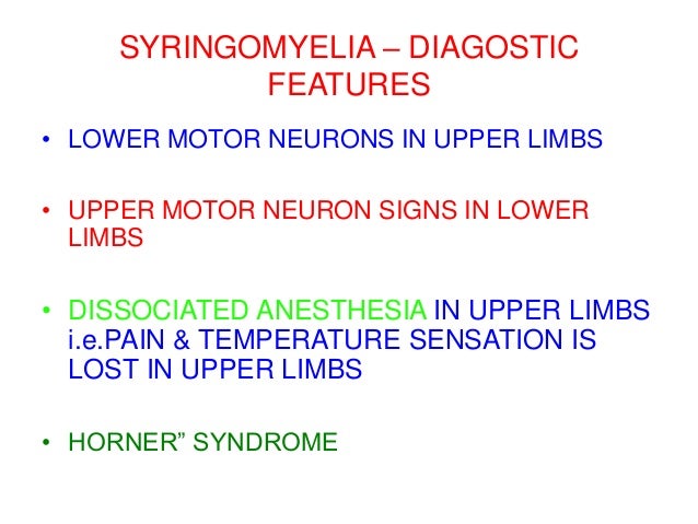 Syringomyelia shortest description