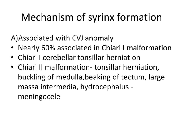 Syringomyelia | PPT
