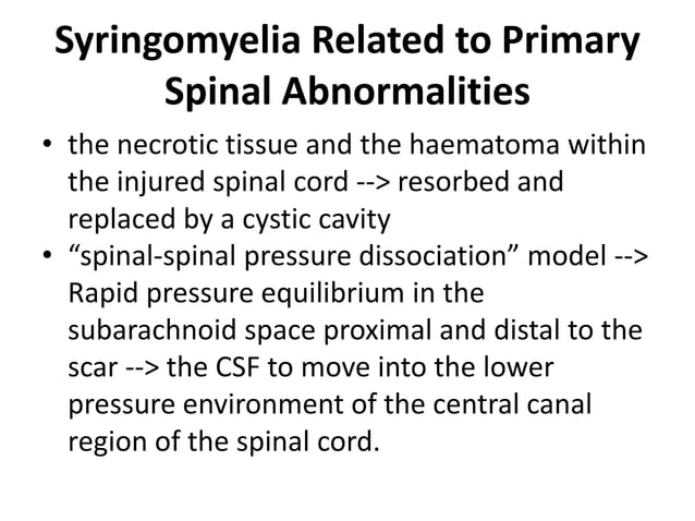Syringomyelia | PPT