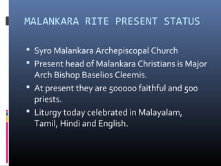 Syro malankara rite | PPT