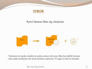 Syror och baser ht 14 | PPTX