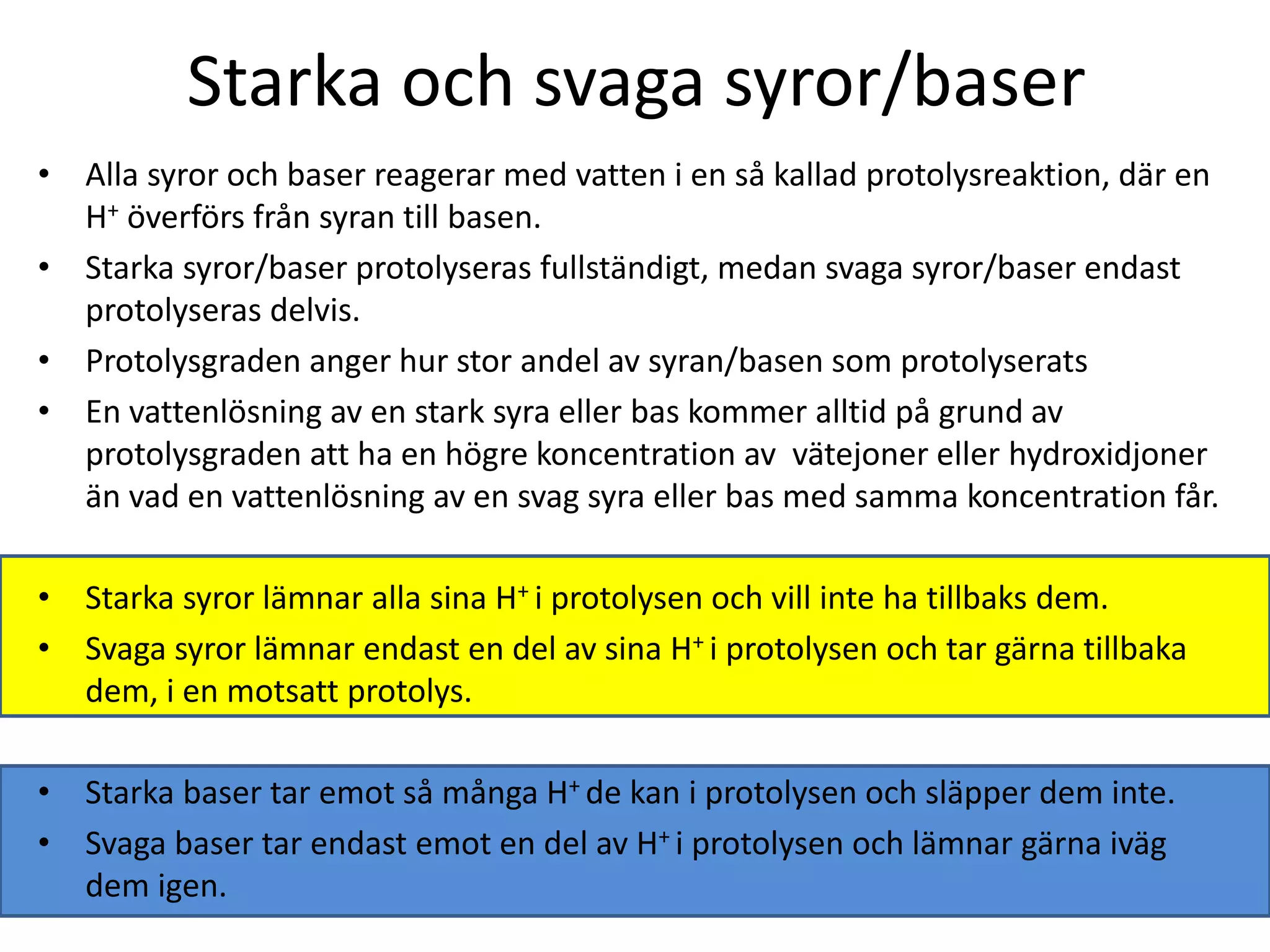 Syror och baser grunder | PPTX