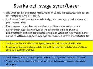 Syror och baser grunder | PPTX