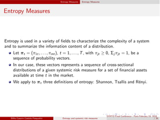 Entropy and systemic risk measures | PDF