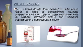 Presentation on pharmaceutical syrup........ | PPTX
