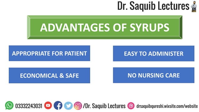 Pharmaceutical Syrups; Composition, Preparation and Examples | PPTX