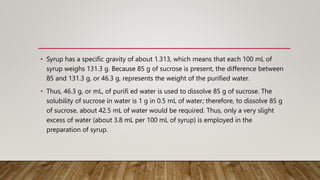 SYRUPS 2. Dosage form pharm D ppt must download | PPTX