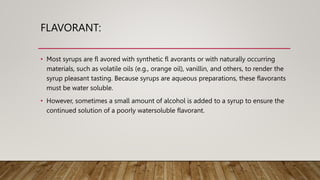 SYRUPS 2. Dosage form pharm D ppt must download | PPTX