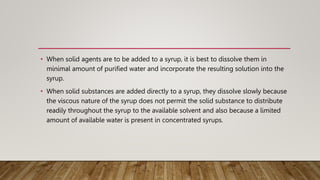 SYRUPS 2. Dosage form pharm D ppt must download | PPTX