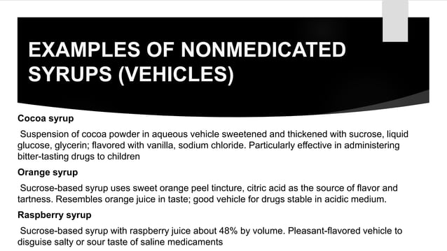 Syrups and elixirs | PPTX