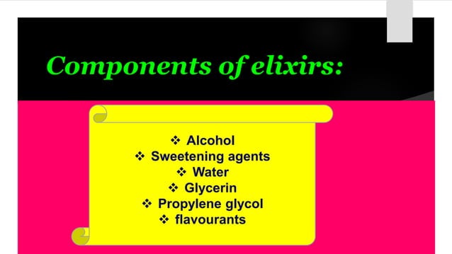 Syrups and elixirs | PPTX