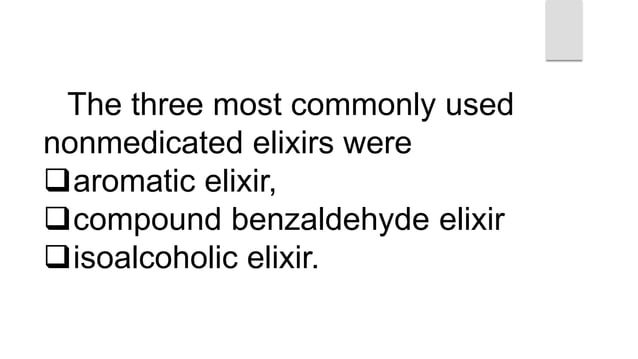 Syrups and elixirs | PPTX