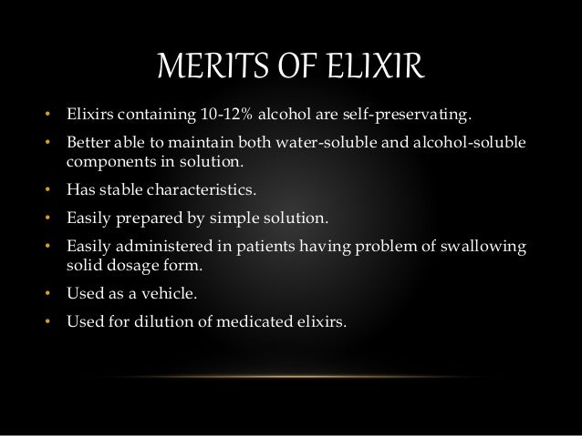 Syrups & Elixirs (INTRODUCTION)