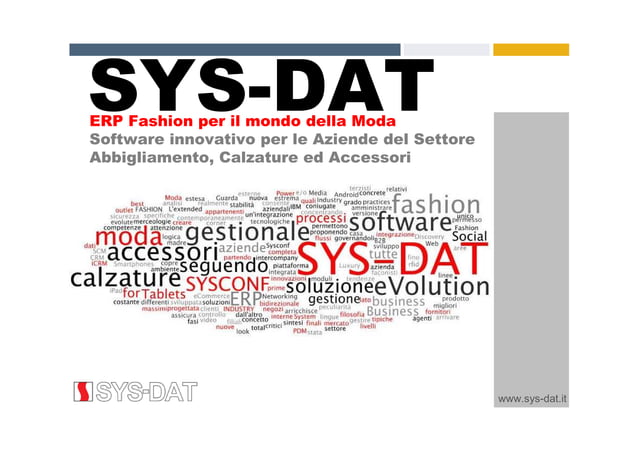 SYS-DAT - ERP per la Moda - SYSCONF eVolution : settore Abbigliamento ...