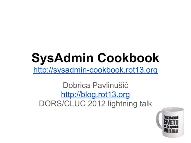 SysAdmin cookbook | PPT