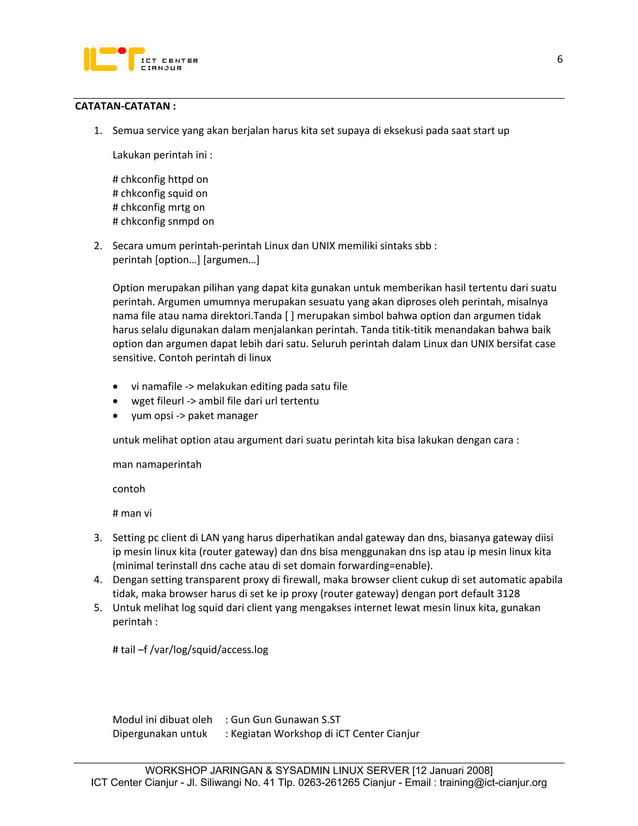 Sysadmin Jaringan Linux Server | PDF