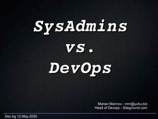 Sysadmin vs. dev ops | PPT
