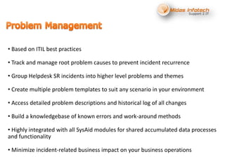 SysAid Presentation V.7 | PPTX | Computer Software and Applications ...