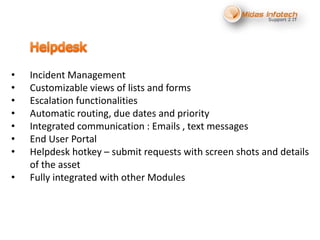 SysAid Presentation V.7 | PPTX | Computer Software and Applications | Computing