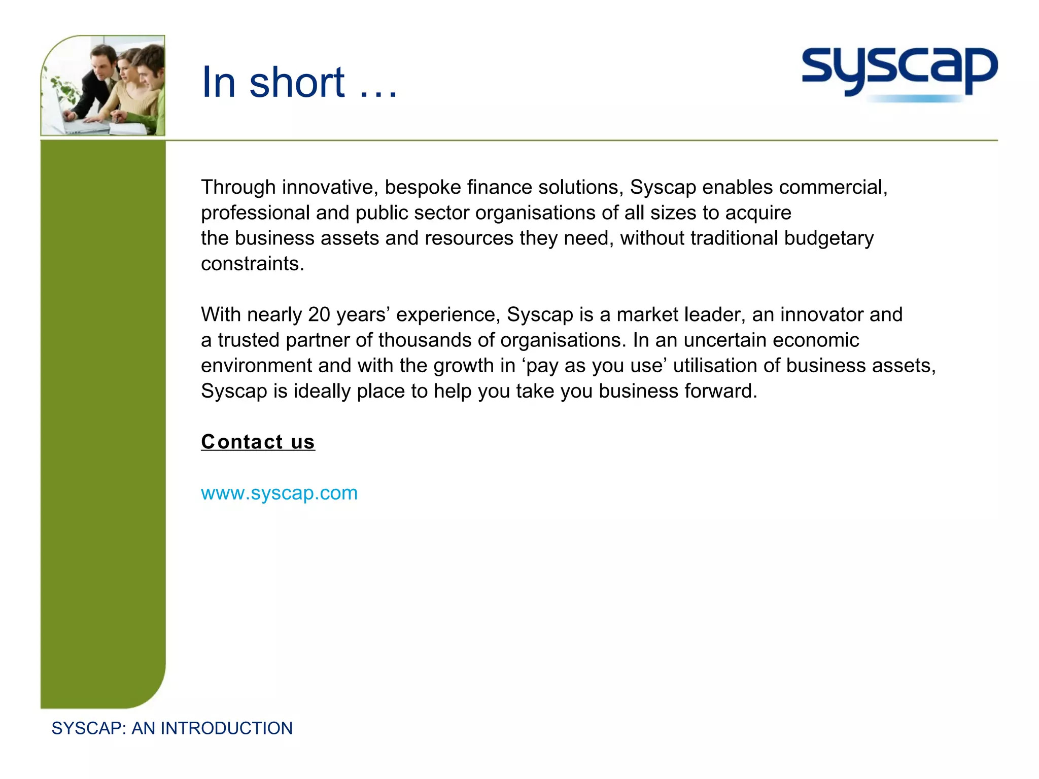 Syscap Accountancy Introduction | PPT