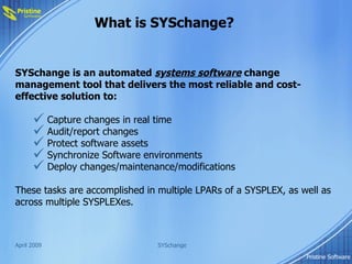 Mainframe Audit and Systems Software Manageability | PPT