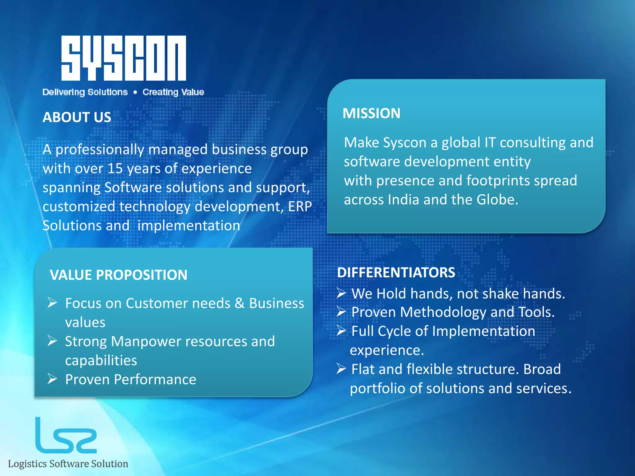 Syscon Infotech - Logistics Software Solutions | PPTX