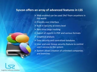 Syscon Infotech - Logistics Software Solutions | PPTX