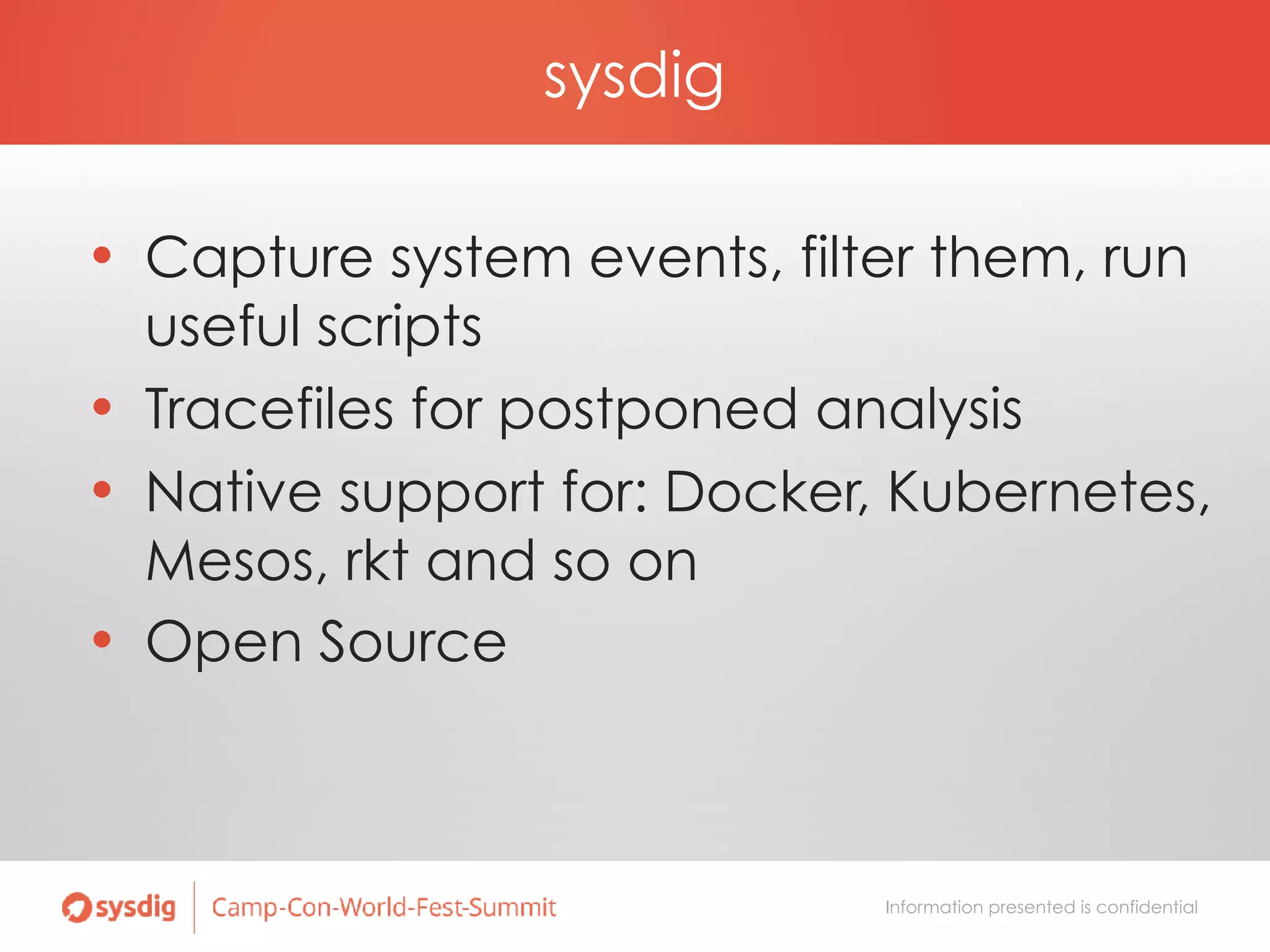 Intro to sysdig in 15 minutes | PDF