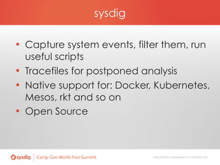 Intro to sysdig in 15 minutes | PDF