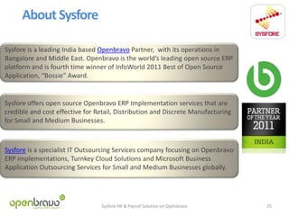 Openbravo-Sysfore HR & Payroll Management standard solution | PPT