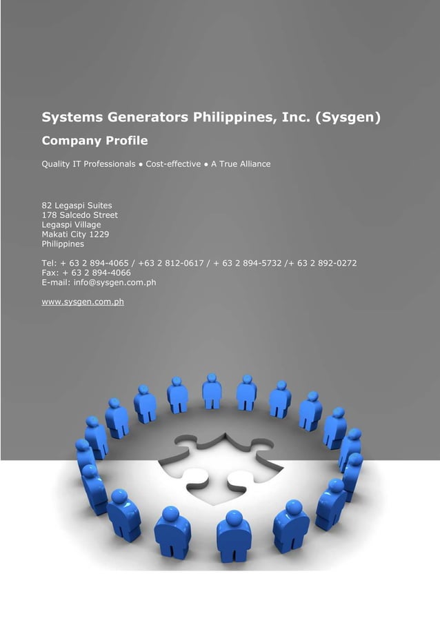Sysgen Company Profile | PDF