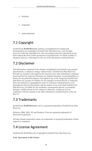 SysInfoTools RAID Recovery Software | PDF | Operating Systems | Computer Software and Applications