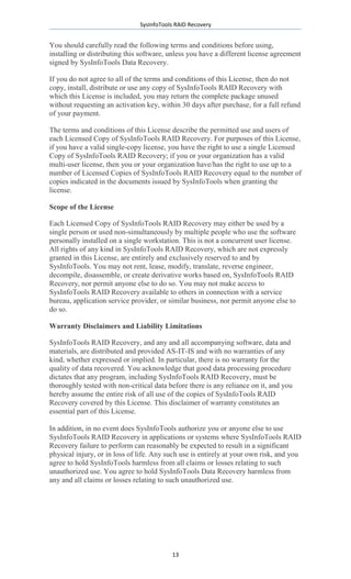 SysInfoTools RAID Recovery Software | PDF | Operating Systems | Computer Software and Applications