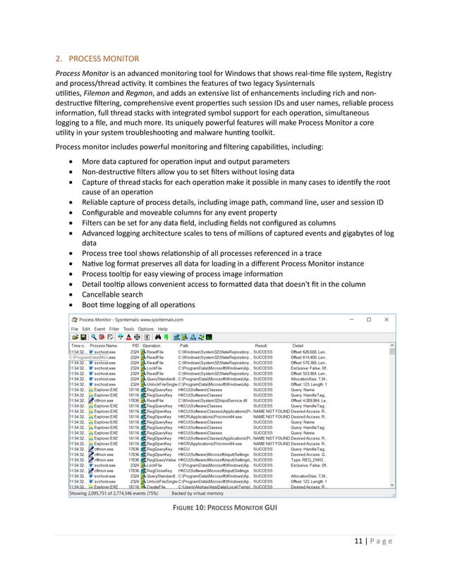 Sysinternals utilities : a brief introduction to | PDF