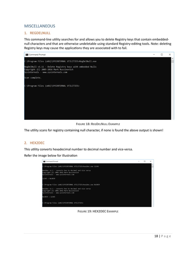 Sysinternals utilities : a brief introduction to | PDF
