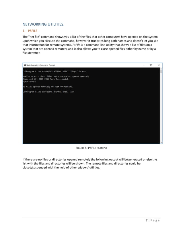 Sysinternals utilities : a brief introduction to | PDF